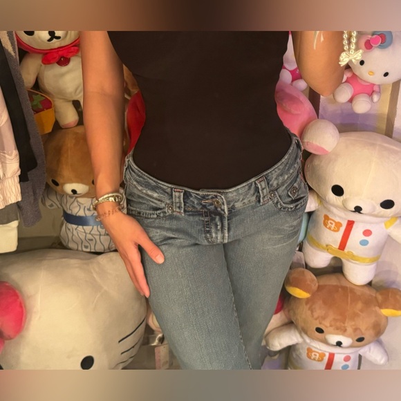 Silver Jeans | Jeans | Vintage Early 200s Silver Jeans Aiko Ultra Low Rise Boot Leg Blue Jeans ...